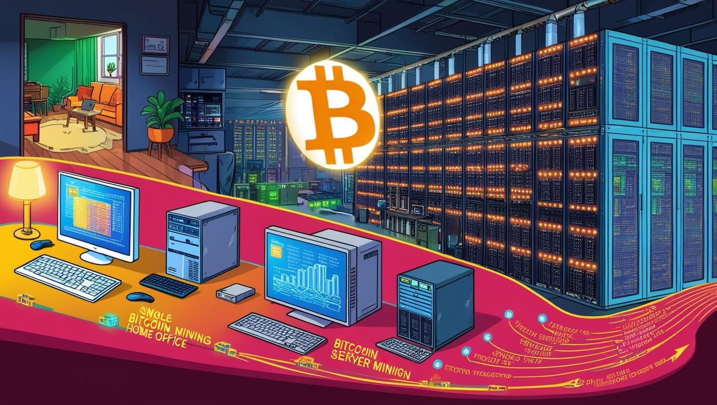 From Home Computers to Giant Rigs: The Evolution of Bitcoin Mining